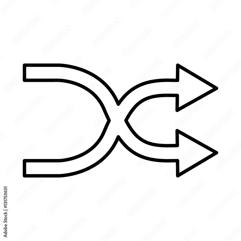 Arrows Change Symbol Isolated Icon Vector Illustration Design Stock 