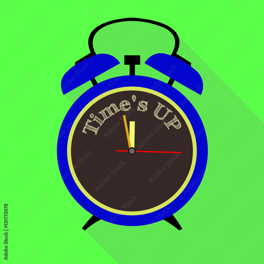 Time's Up Alarm Clock Stock-Illustration | Adobe Stock