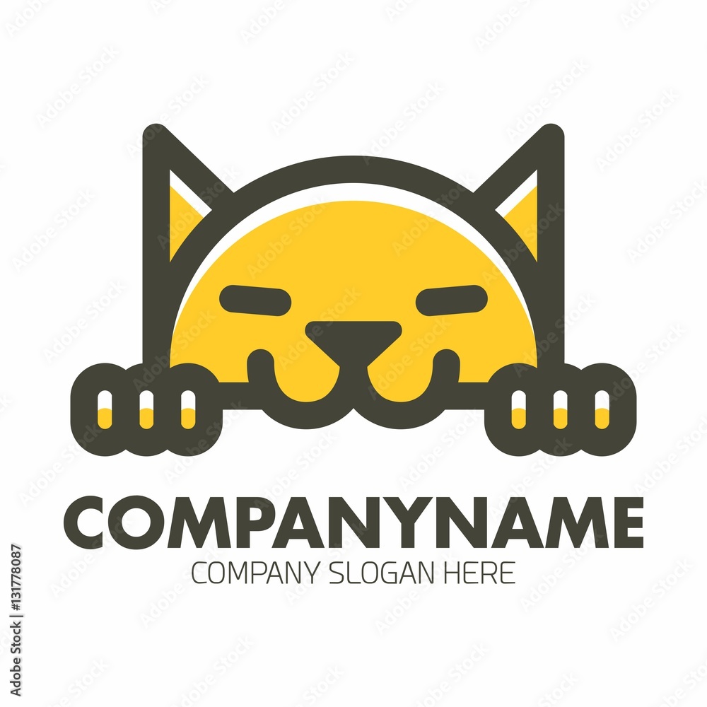 Cat icon logo template Stock Vector | Adobe Stock