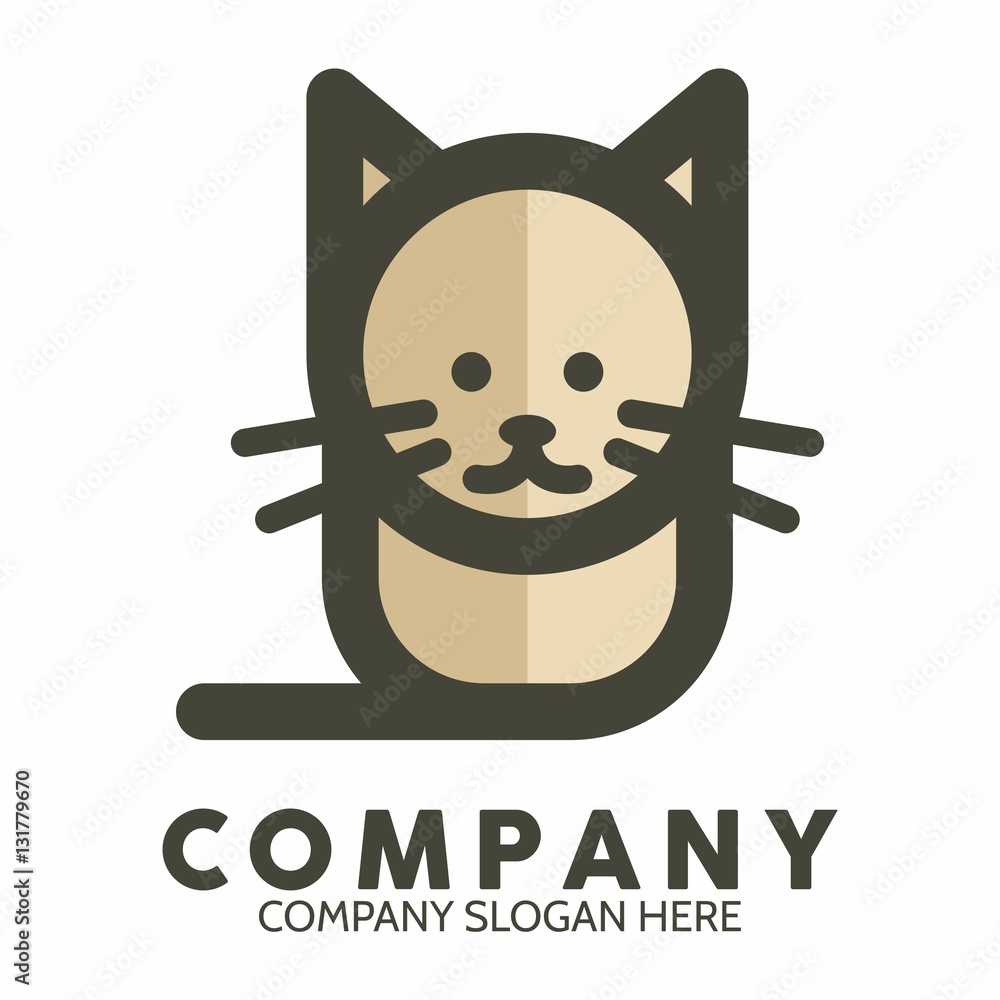 Cat icon logo template Stock Vector | Adobe Stock