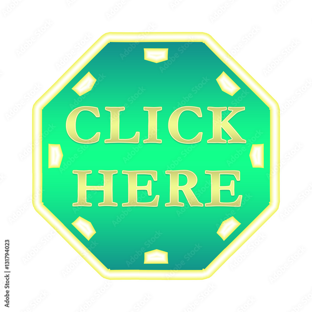 Click here button Stock Illustration | Adobe Stock