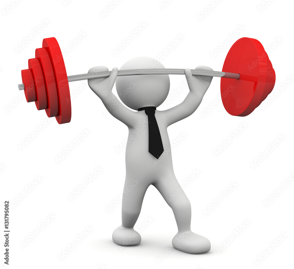 Illustrazione Stock omino 3d forza | Adobe Stock