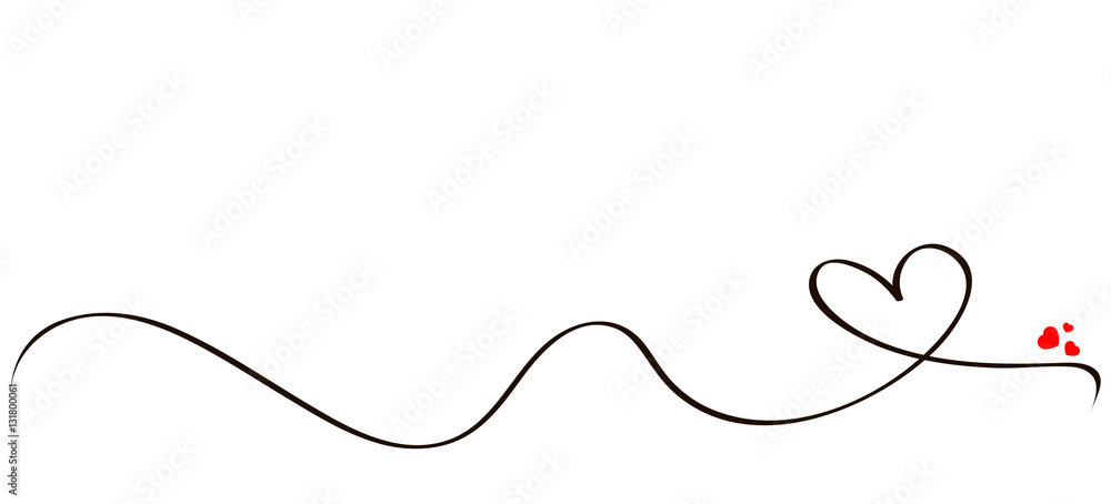 Heart line vector iilustration Stock Vector | Adobe Stock