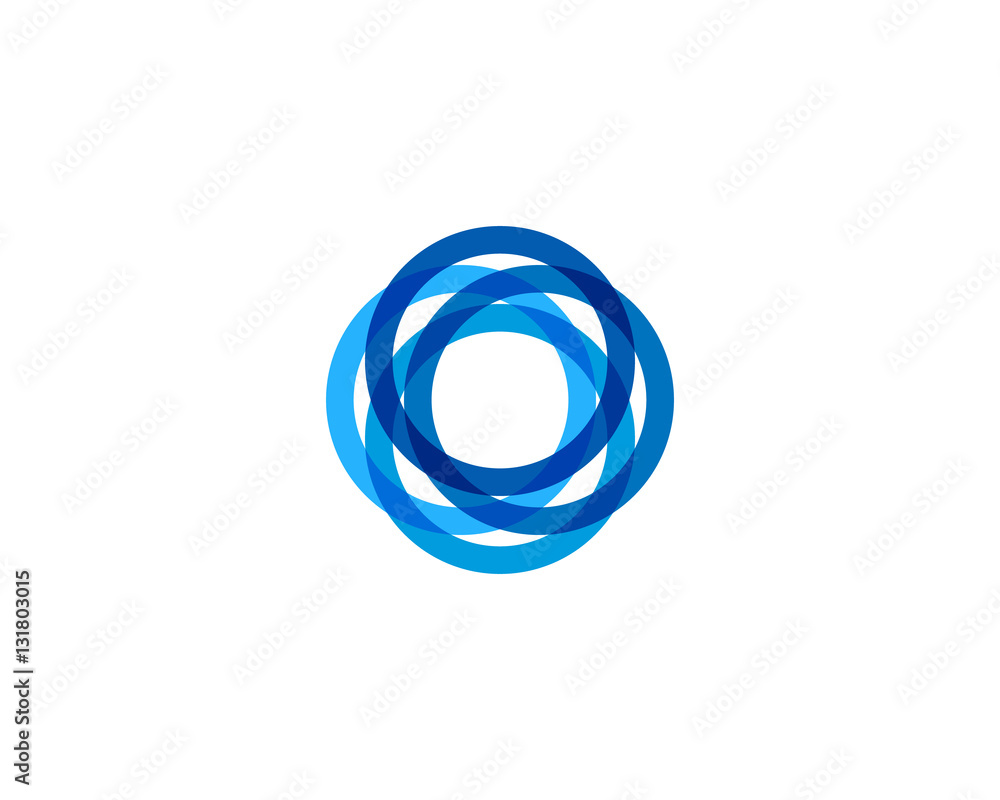 Initial Letter O Overlay Circle Logo Design Element Stock Vector ...
