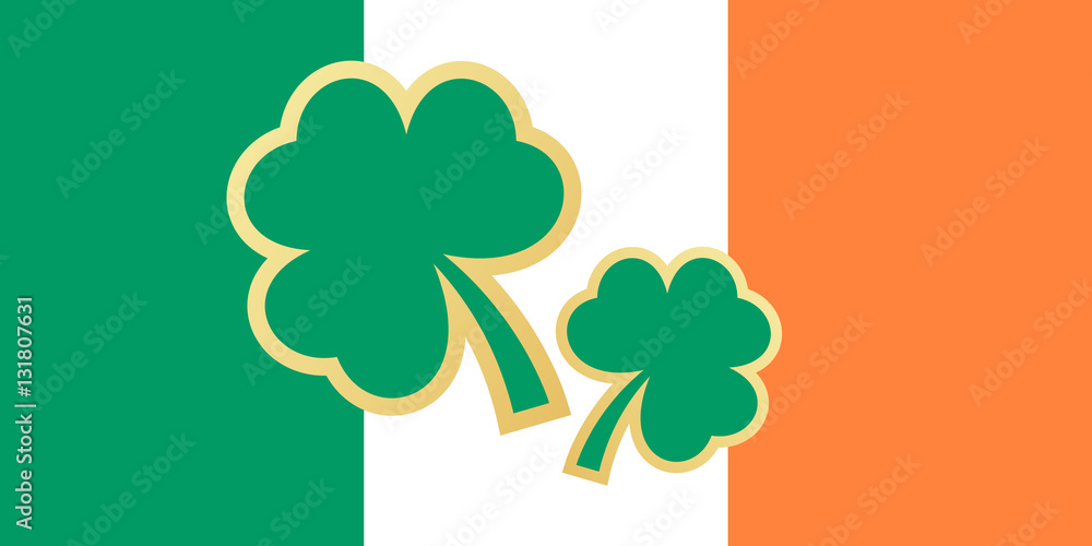 Ireland saint patrick flag Stock-Vektorgrafik | Adobe Stock