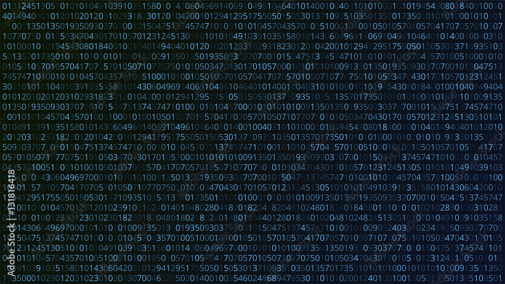 Abstract Technology Background. Binary Computer Code. Vector Ill Stock ...