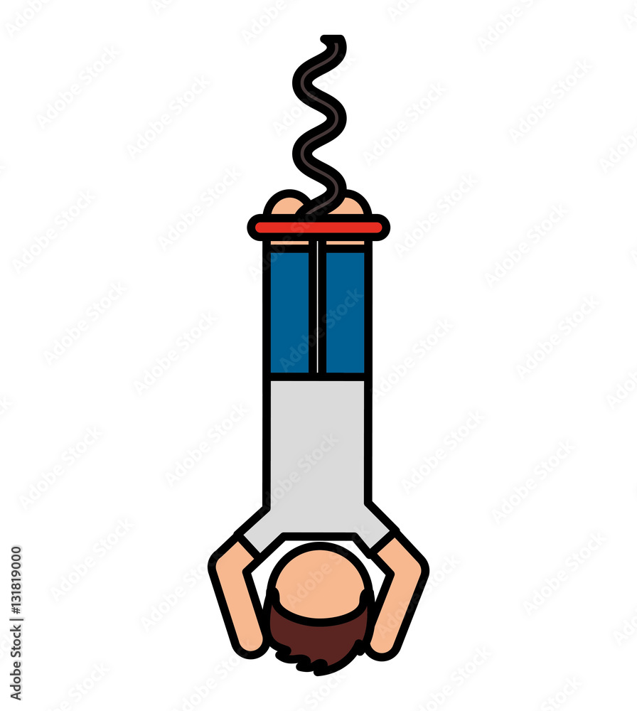 bungee jumping extreme sport vector illustration design Stock Vector ...