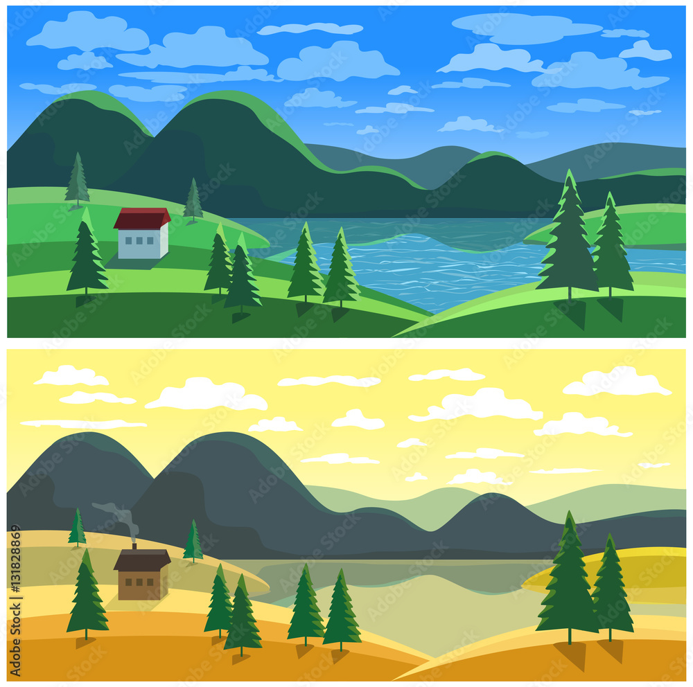 Mountain Valley Vector