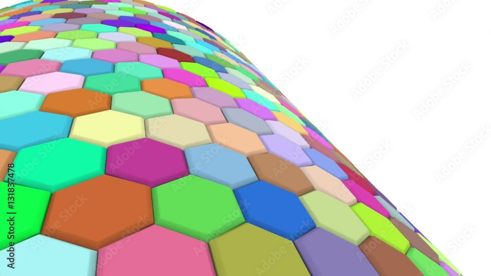 Hexagon Background Loop Full HD 3d Render Stock Video | Adobe Stock