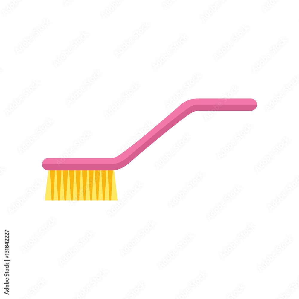 Vector cleaning brush icon work equipment illustration. Stock Vector ...