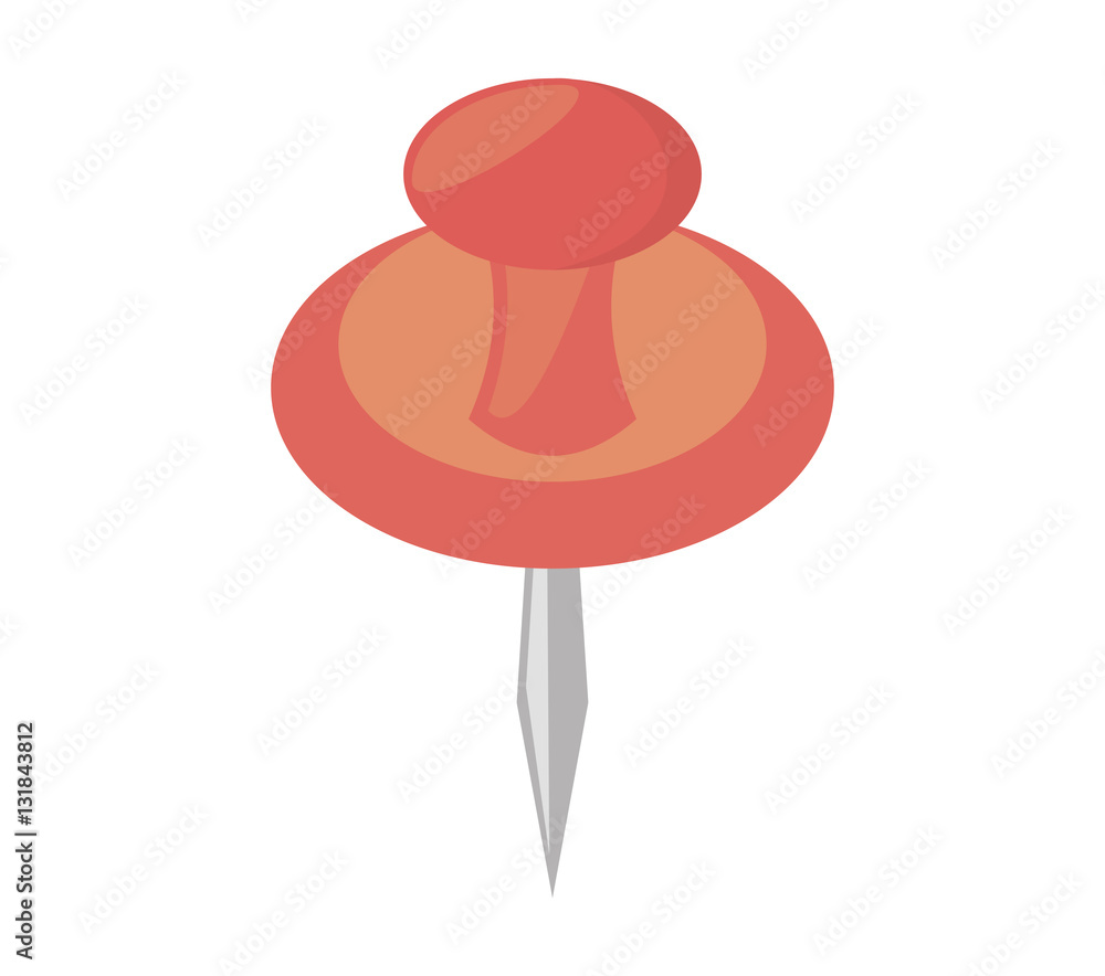 cartoon pink pushpin map school vector illustration eps 10 Stock Vector ...