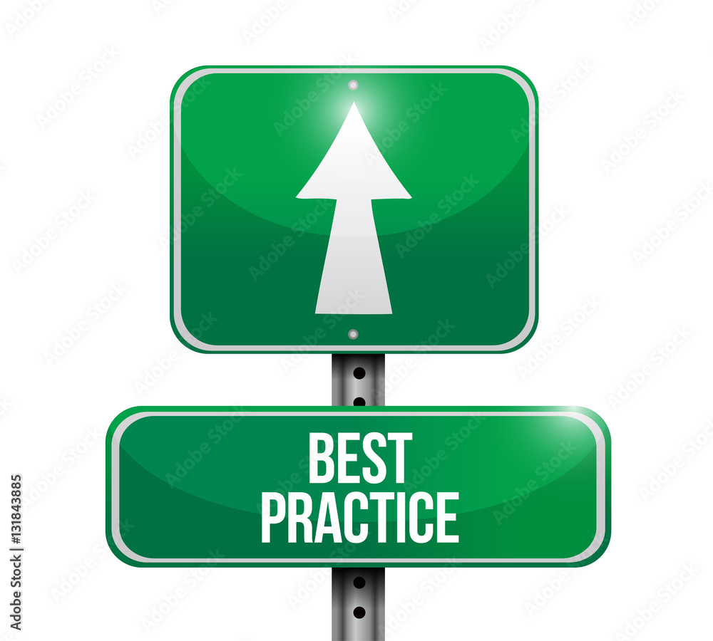 best practice road sign concept Stock イラスト | Adobe Stock