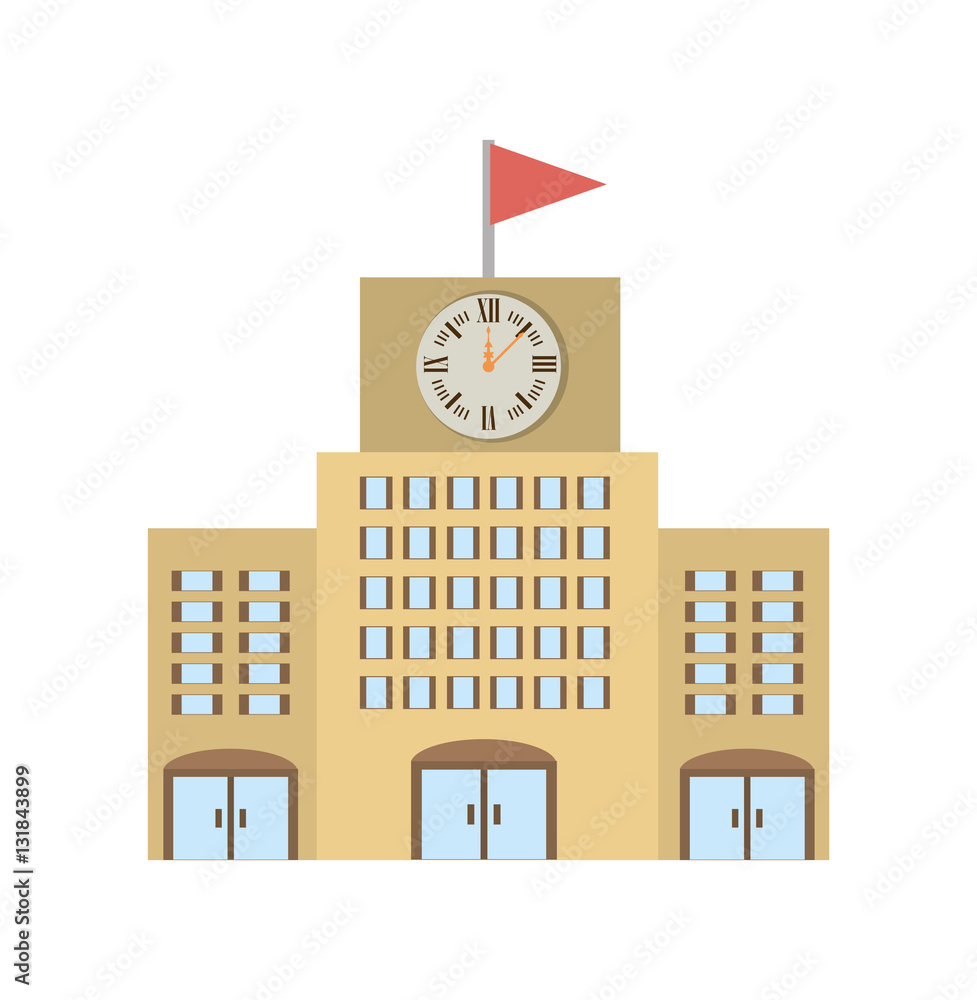 cartoon building school classroom student vector illustration eps 10 ...