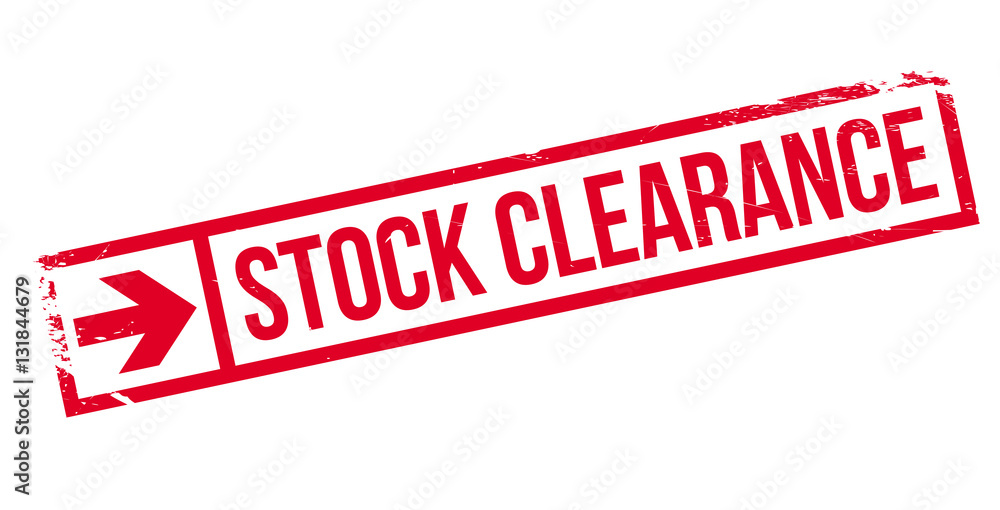 Stock clearance stamp. Grunge design with dust scratches. Effects can ...