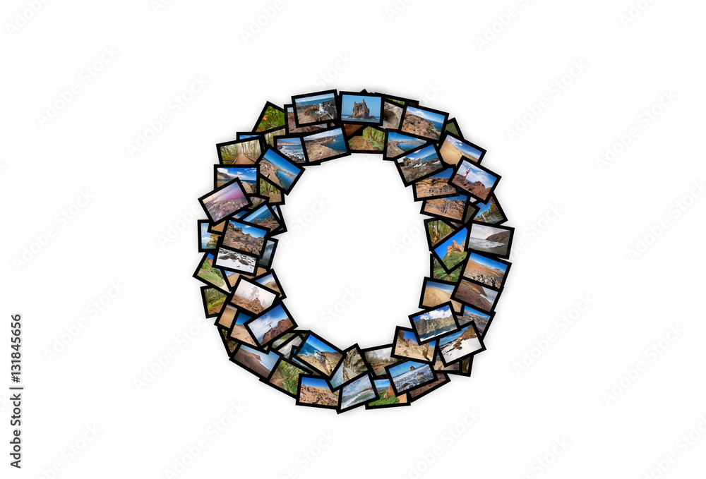 Letter O uppercase font shape alphabet collage. Made of my best ...