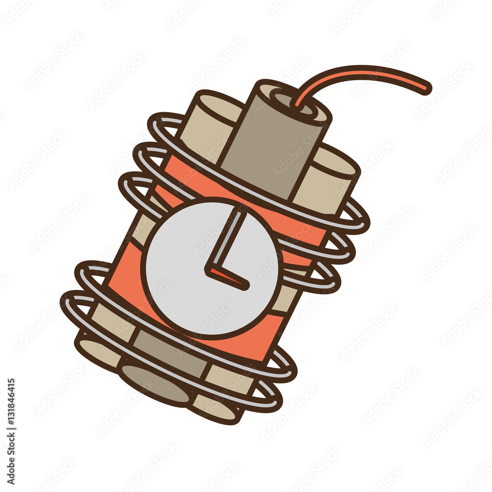 cartoon dynamite sticks mining clock vector illustration eps 10 Stock ...