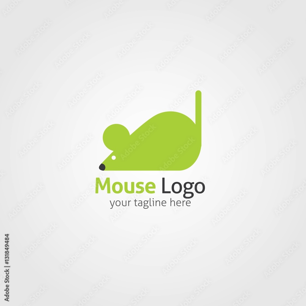 Mouse Logo Design Template. Vector Illustration Stock Vector | Adobe Stock