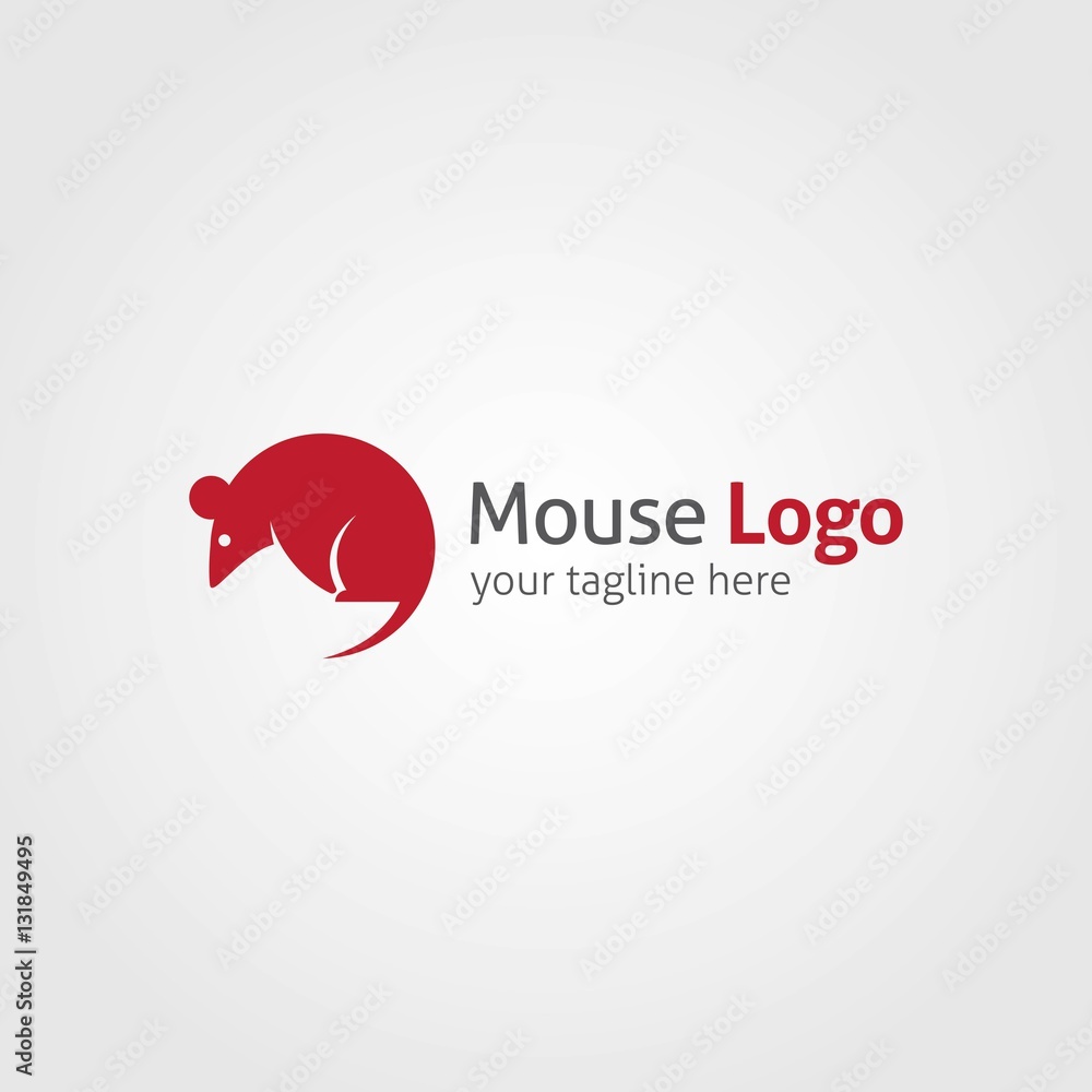 Mouse Logo Design Template. Vector Illustration Stock Vector | Adobe Stock
