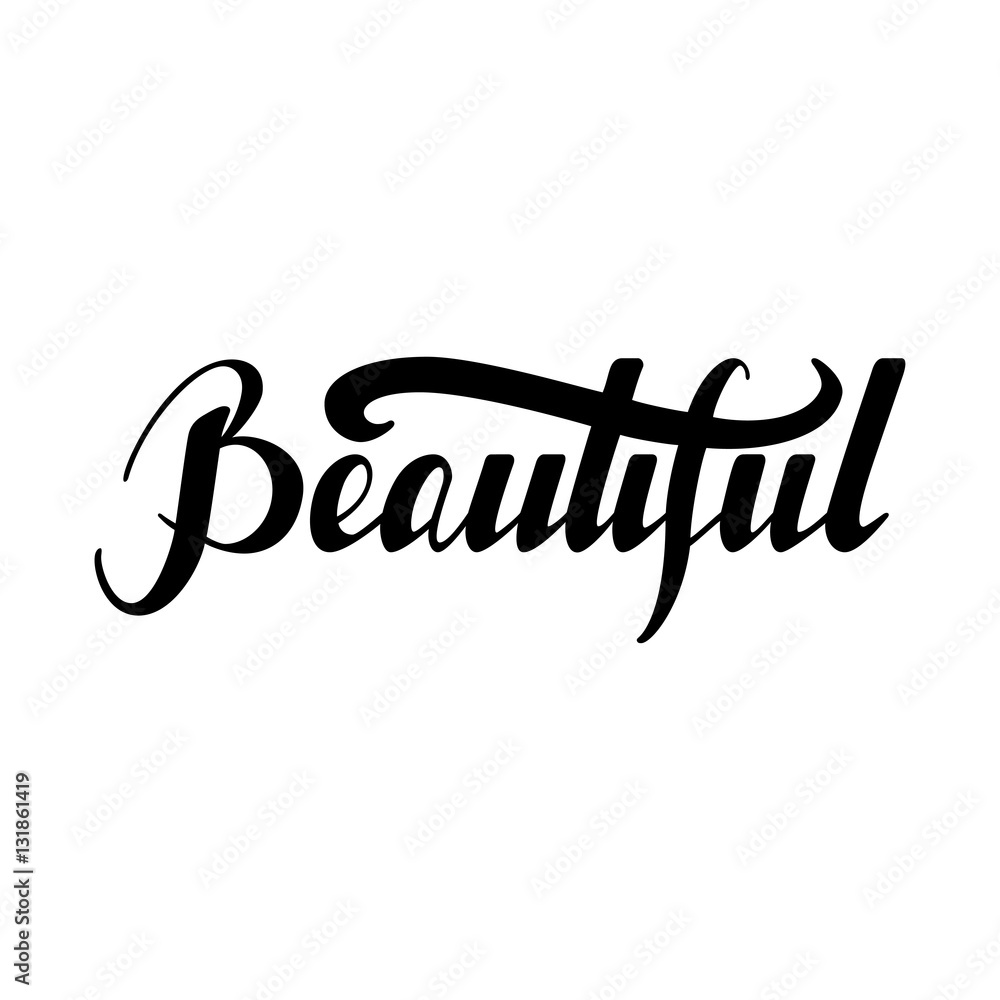Hand written retro lettering Beautiful made in vector. Vintage letters ...