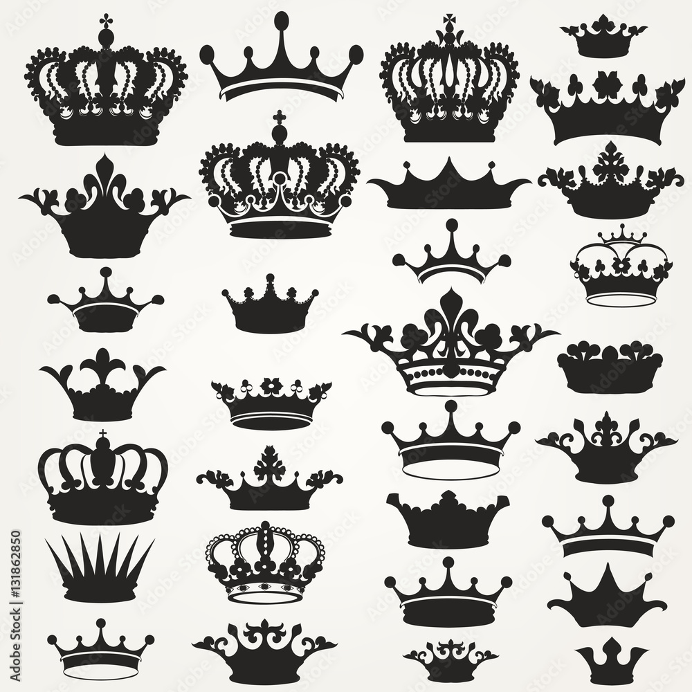 Collection of vector royal crowns for design Stock Vector | Adobe Stock