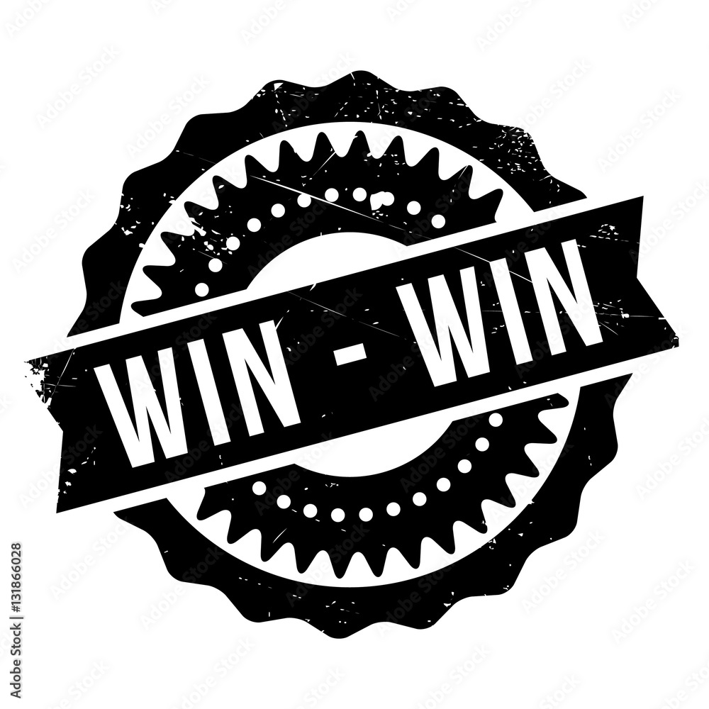 Win - win stamp. Grunge design with dust scratches. Effects can be ...