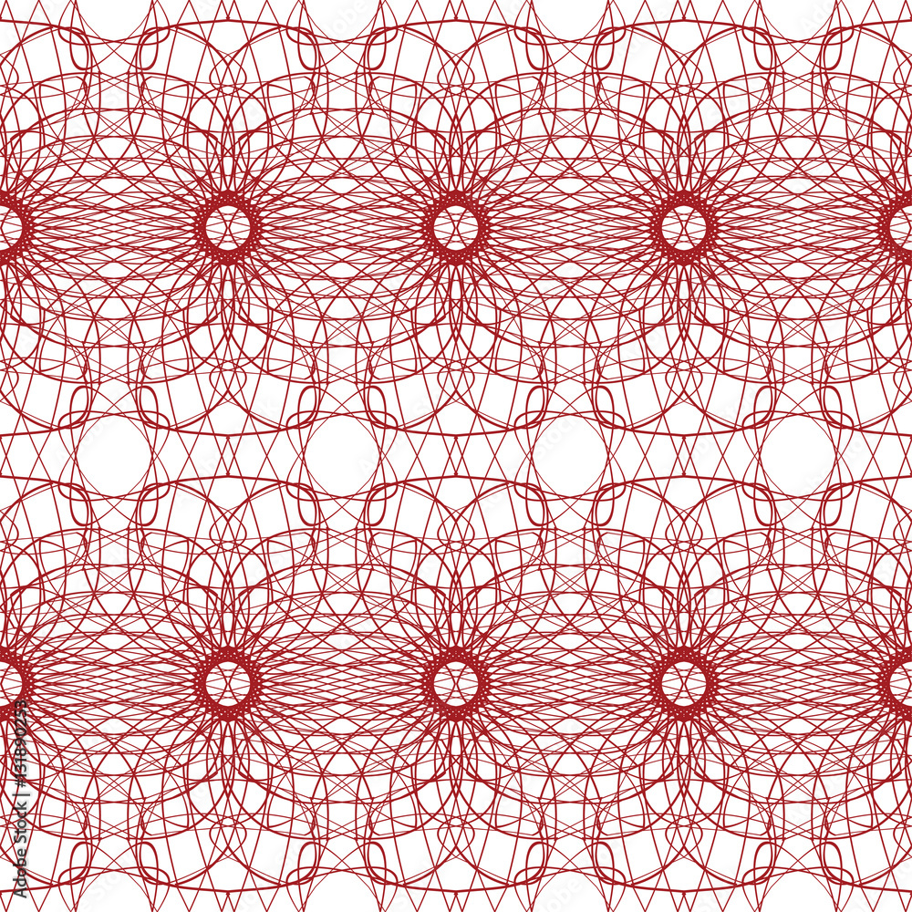 Seamless abstract guilloche ornament on white background. Elegant ...