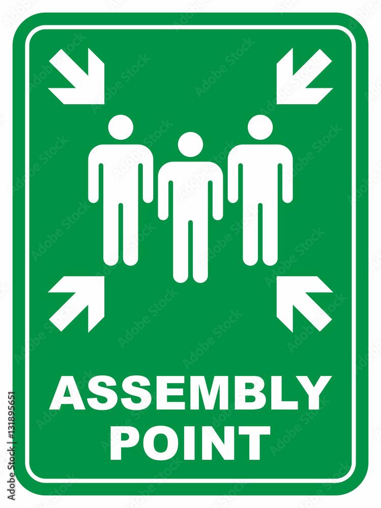Assembly point Stock Vector | Adobe Stock