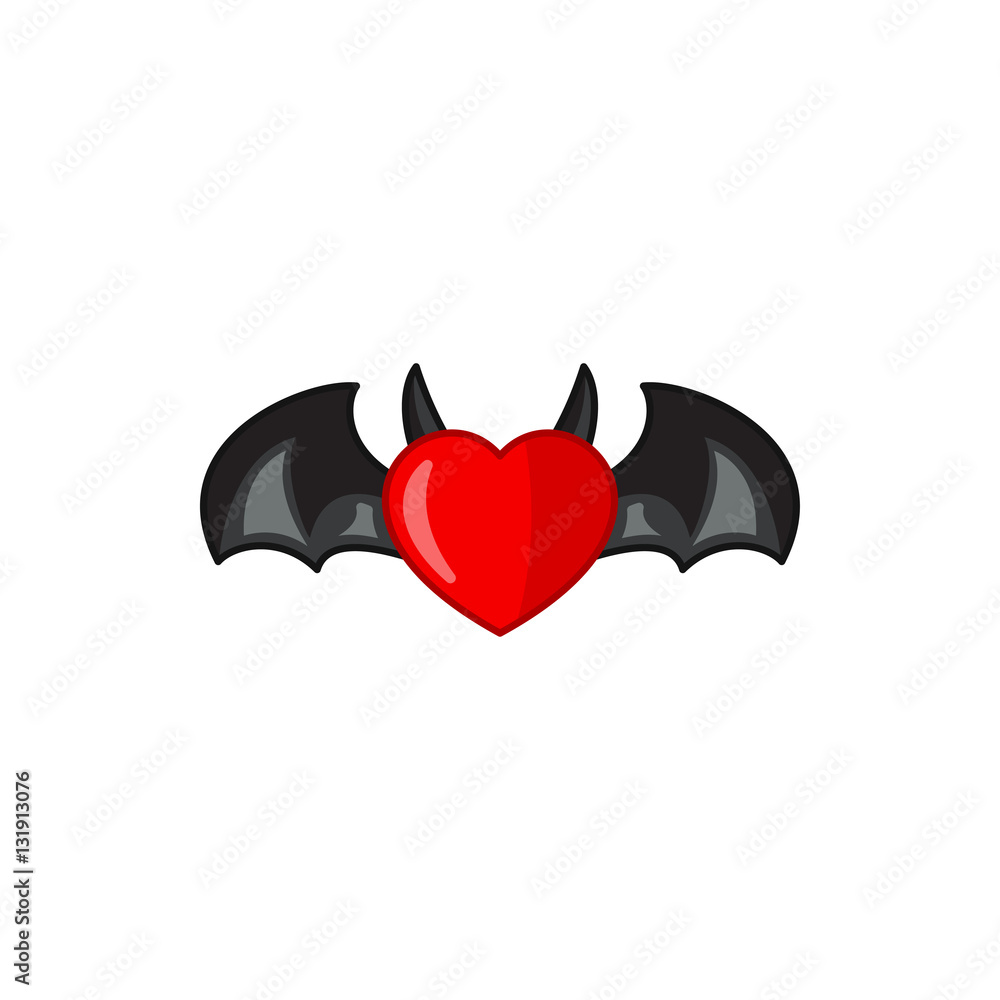 Devil Heart With Wings