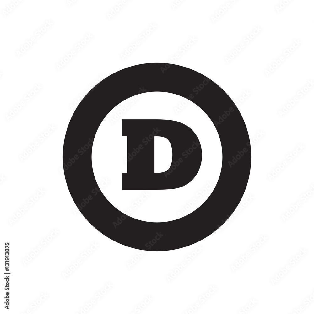 d letter icon illustration Stock Vector | Adobe Stock
