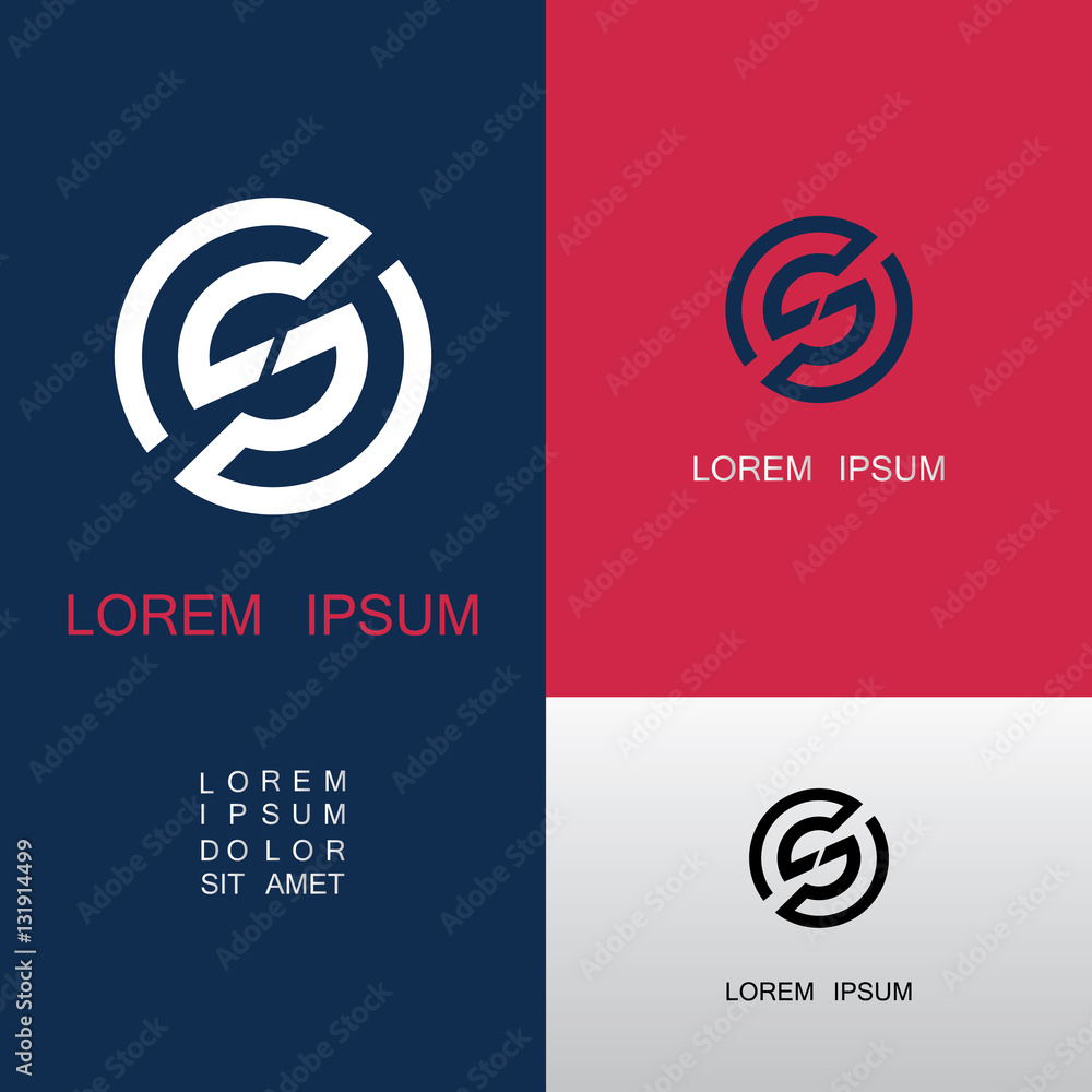 round letter S vector logo Stock-Vektorgrafik | Adobe Stock