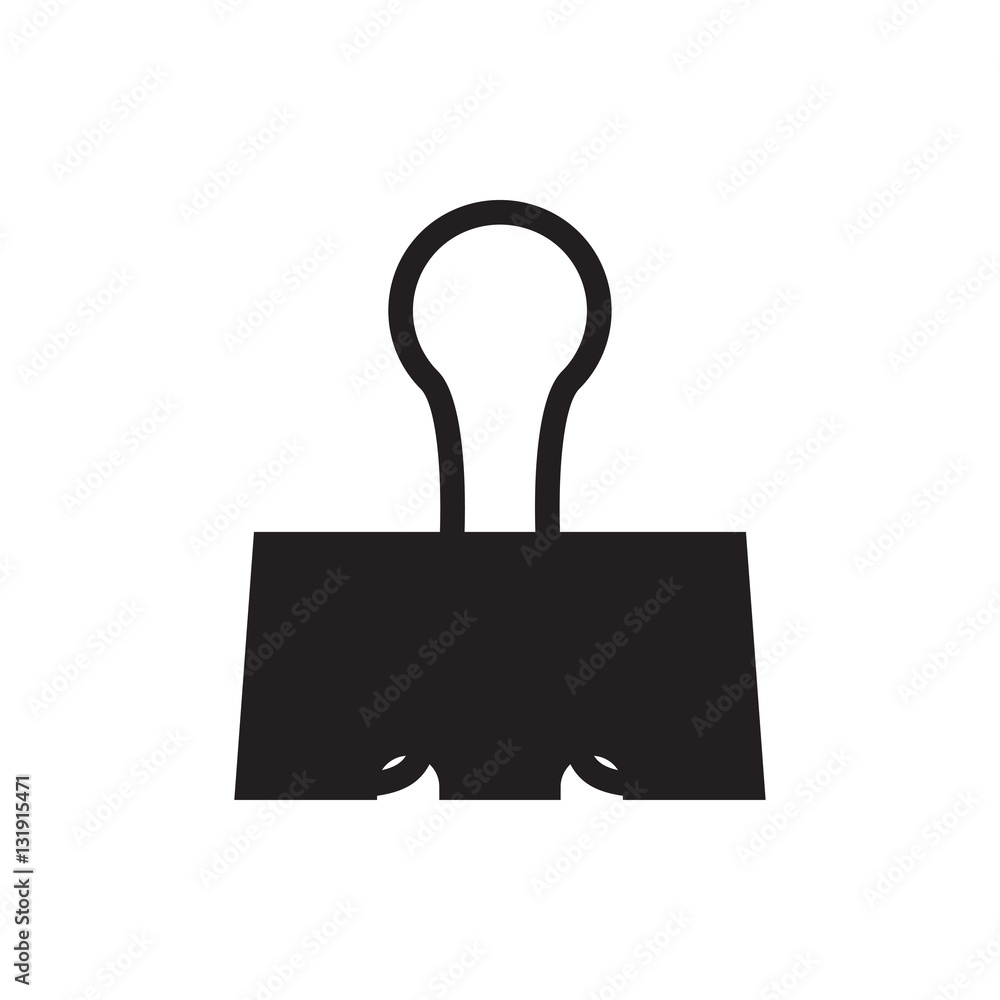 paper clamp icon illustration Stock Vector | Adobe Stock