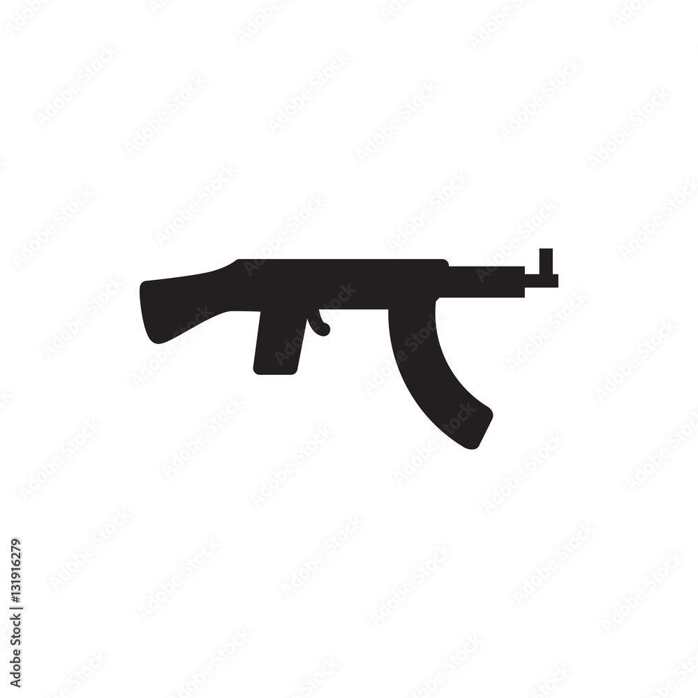 submachine gun icon illustration Stock Vector | Adobe Stock
