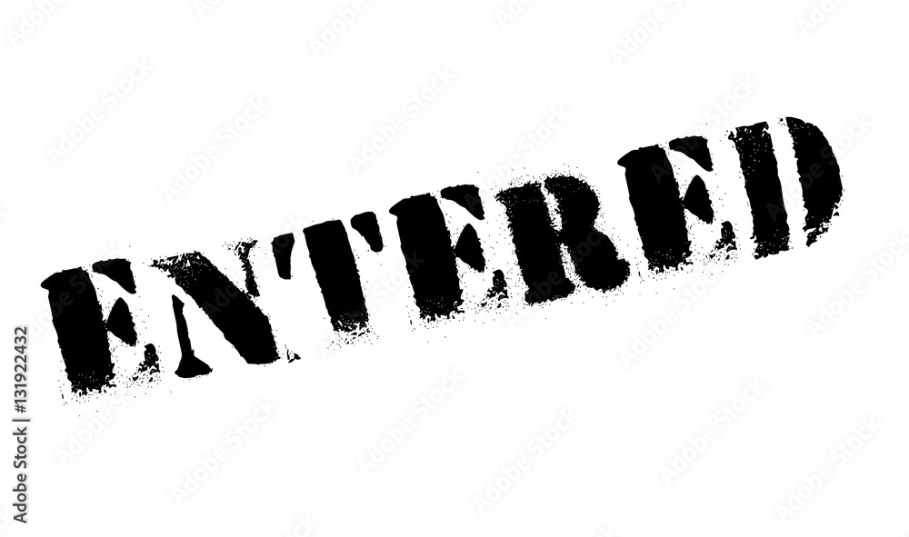 Entered rubber stamp Stock Vector | Adobe Stock
