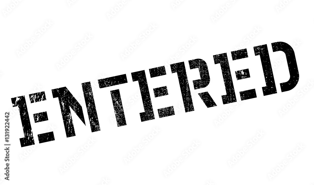Entered rubber stamp Stock Vector | Adobe Stock