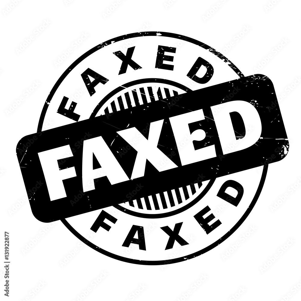 Faxed rubber stamp Stock Vector | Adobe Stock