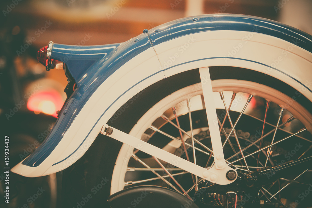 Vintage motorcycle rear fender Stock Photo | Adobe Stock