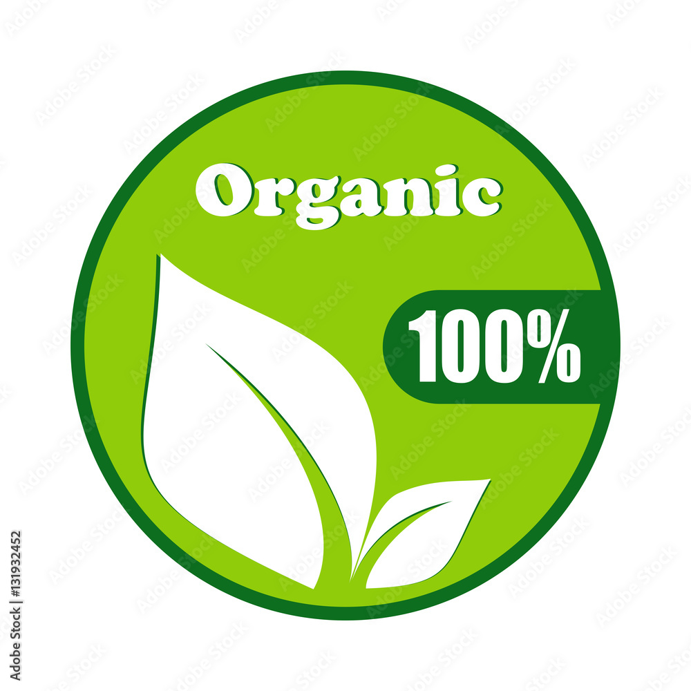 Organic symbol vector design isolated on white background . Stock ...