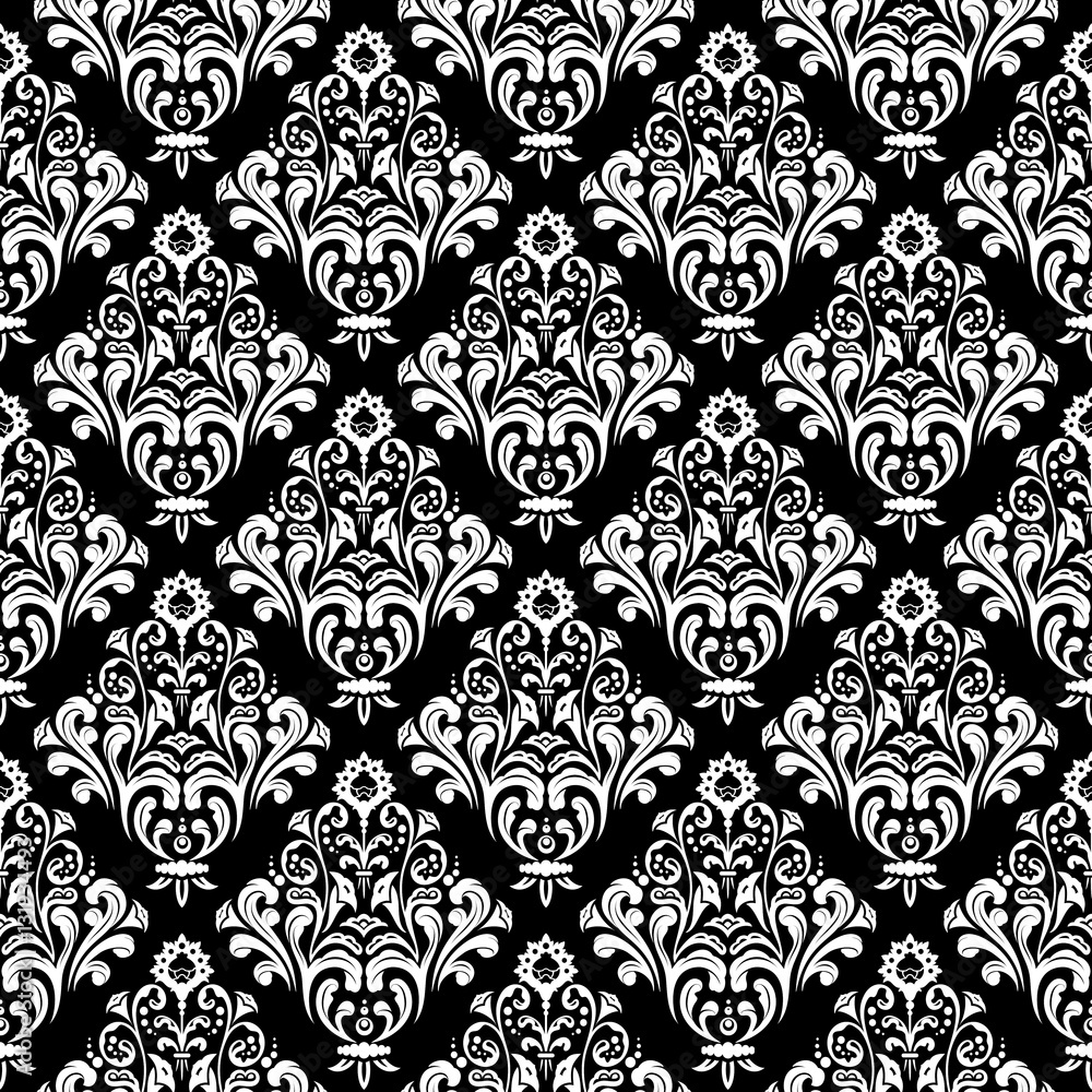 Damask wallpaper background Stock Vector | Adobe Stock