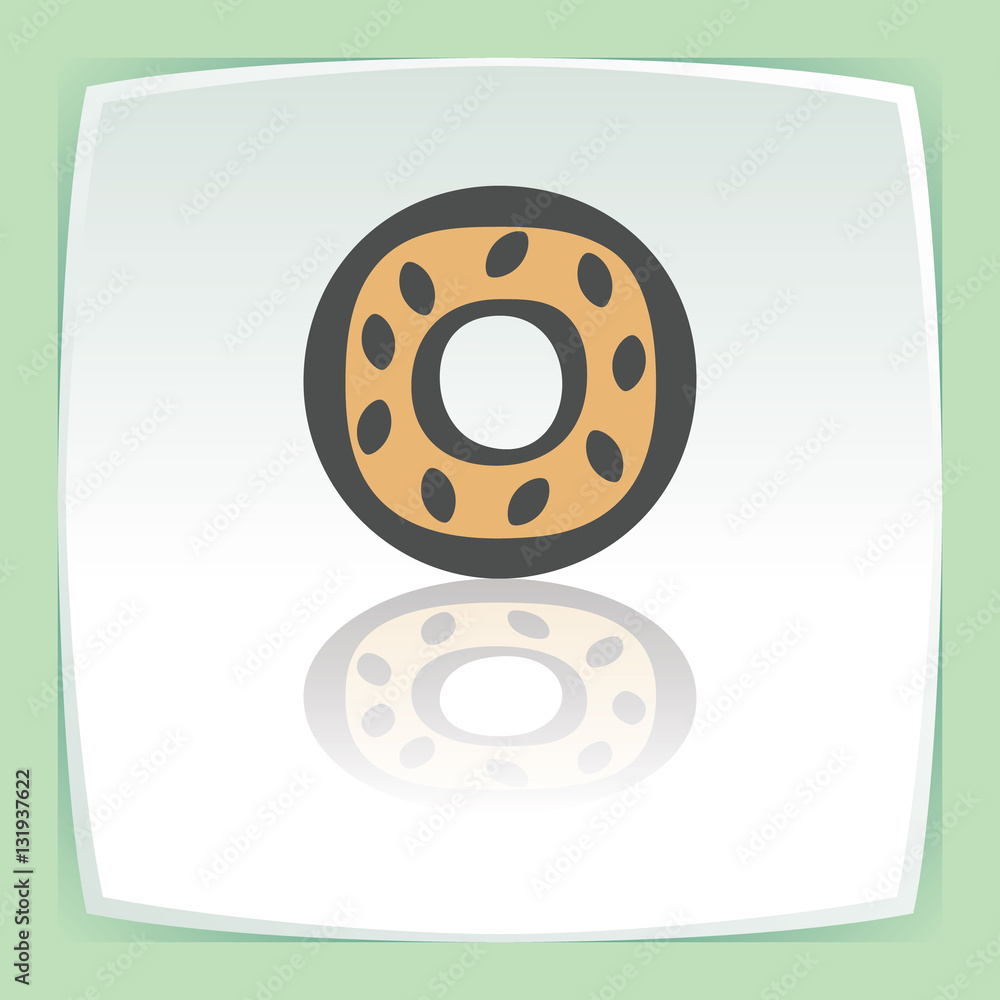 Vector outline sweet donut icon. Modern infographic logo and pictogram ...
