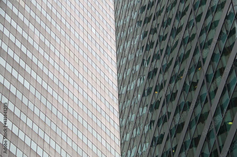 Midtown Manhattan NYC intersecting high-rise buildings architectural ...