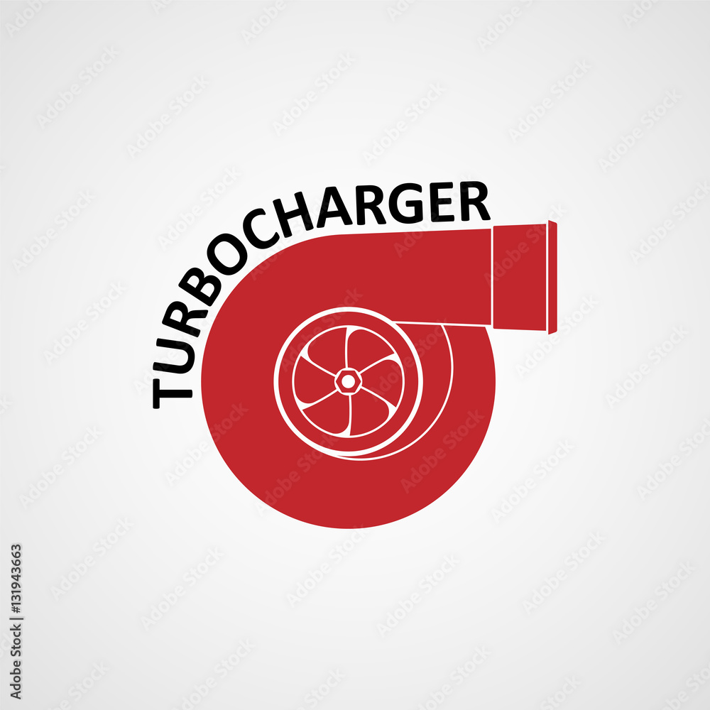 Turbocharger red icon Stock Vector | Adobe Stock