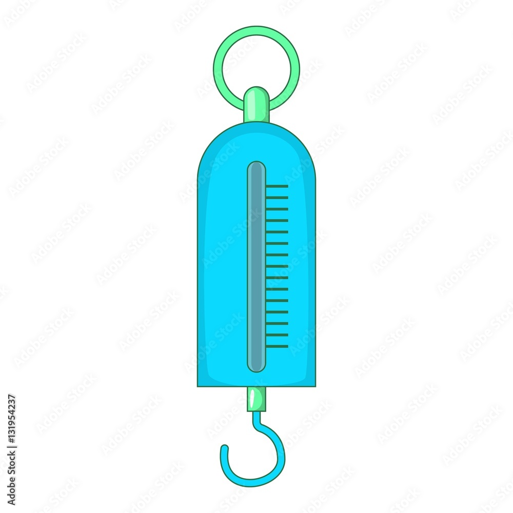 Spring scale icon. Cartoon illustration of spring scale vector icon for ...