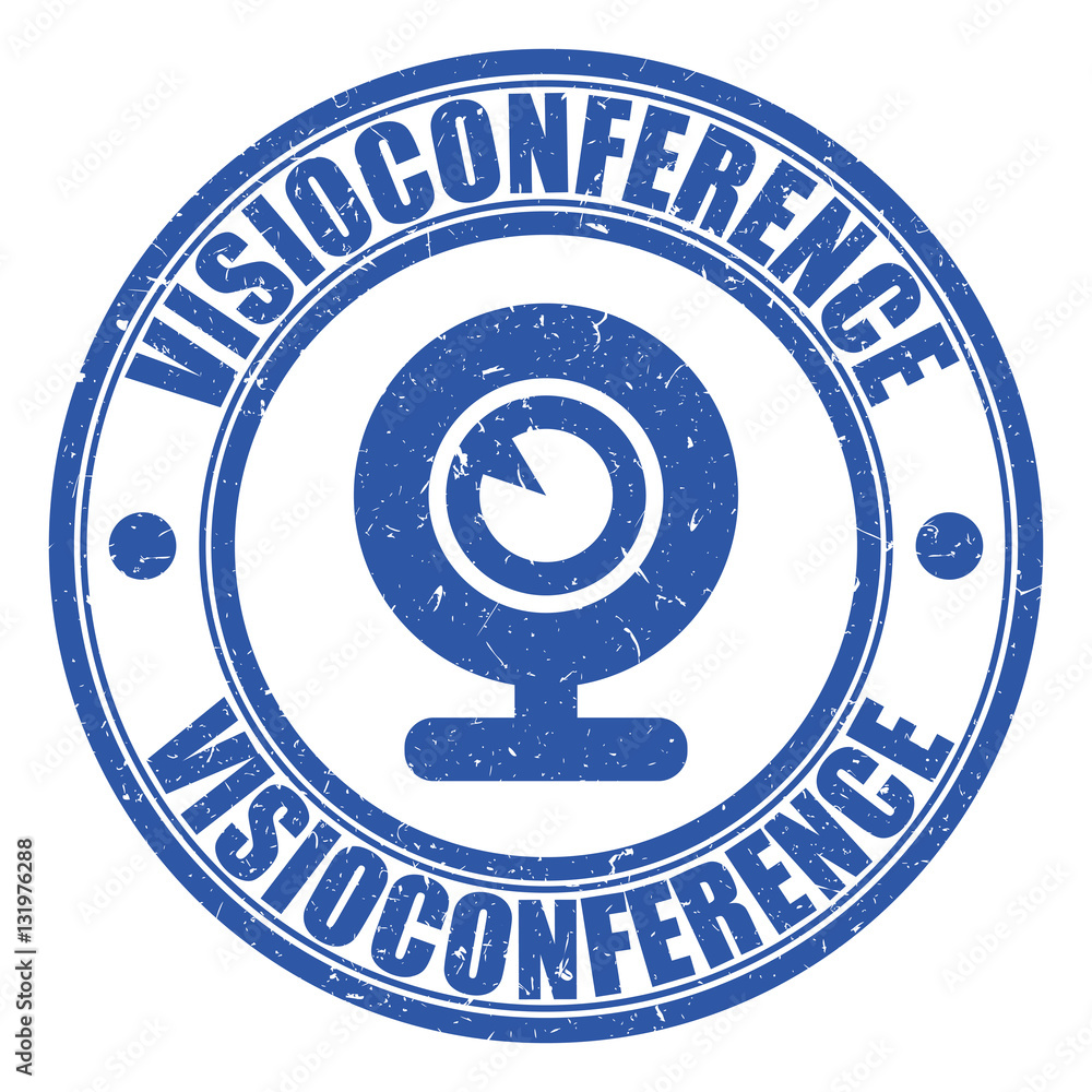 Logo visioconférence. vector de Stock | Adobe Stock