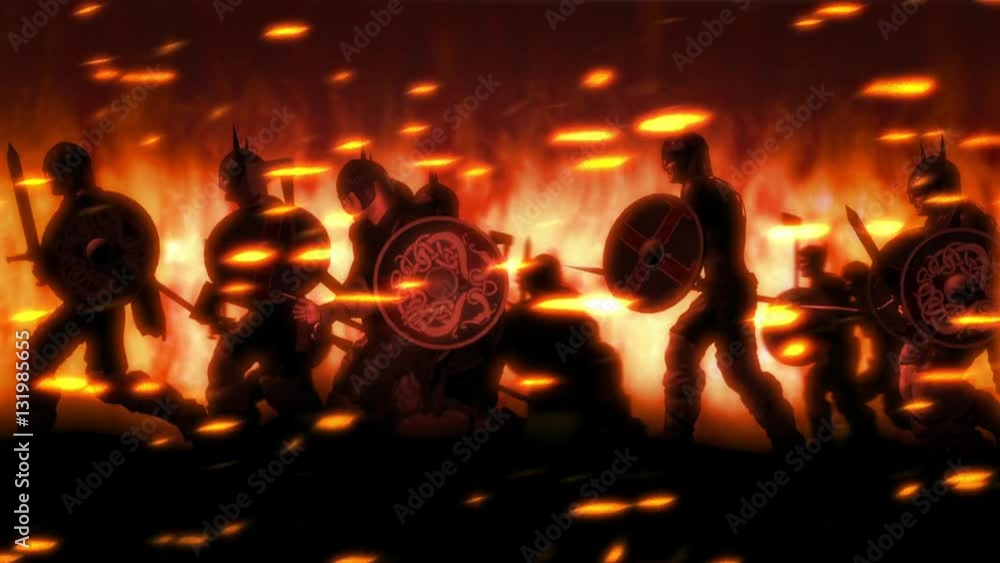 Ancient Warriors Attack/Ancient warriors are attacking in a battle ...