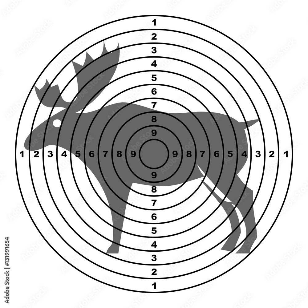 Shooting Targets with elk Stock Vector | Adobe Stock