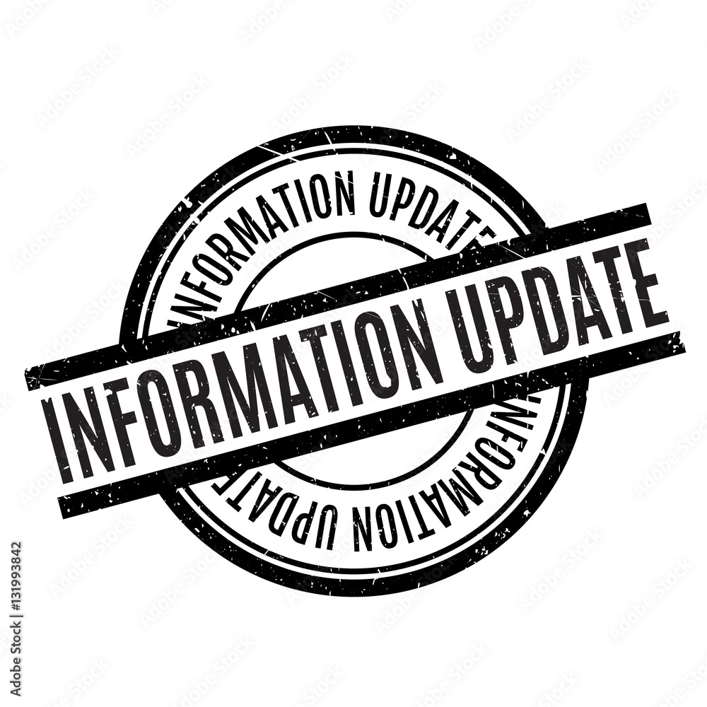 Information Update rubber stamp Stock-Vektorgrafik | Adobe Stock