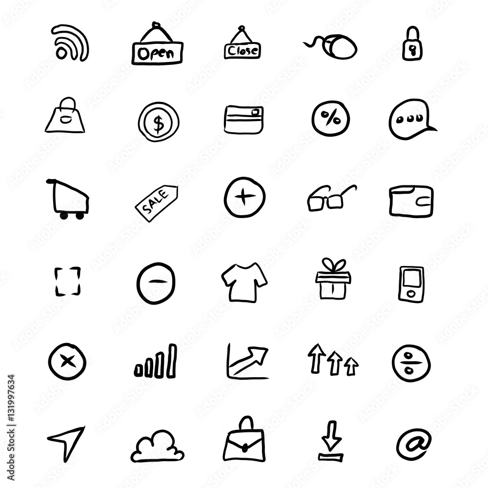 Thin line icon sketch vector. Stock Vector | Adobe Stock