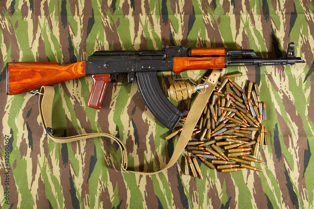 Military weapons, the gun and ammo Stock Photo | Adobe Stock