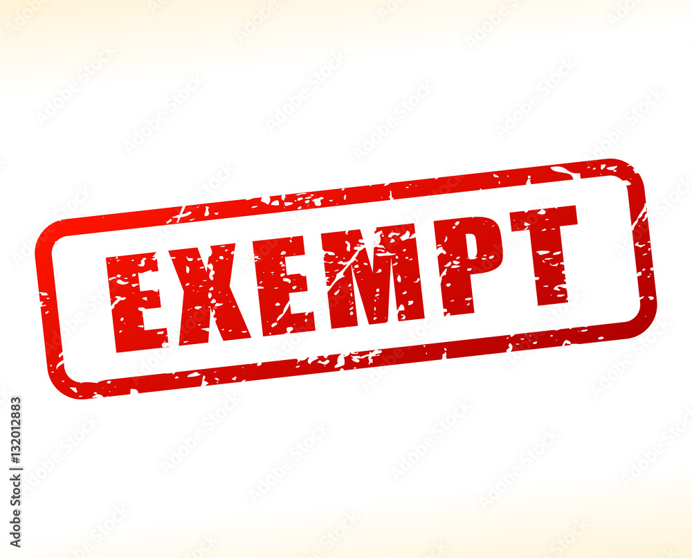 exempt text buffered on white background Stock Vector | Adobe Stock