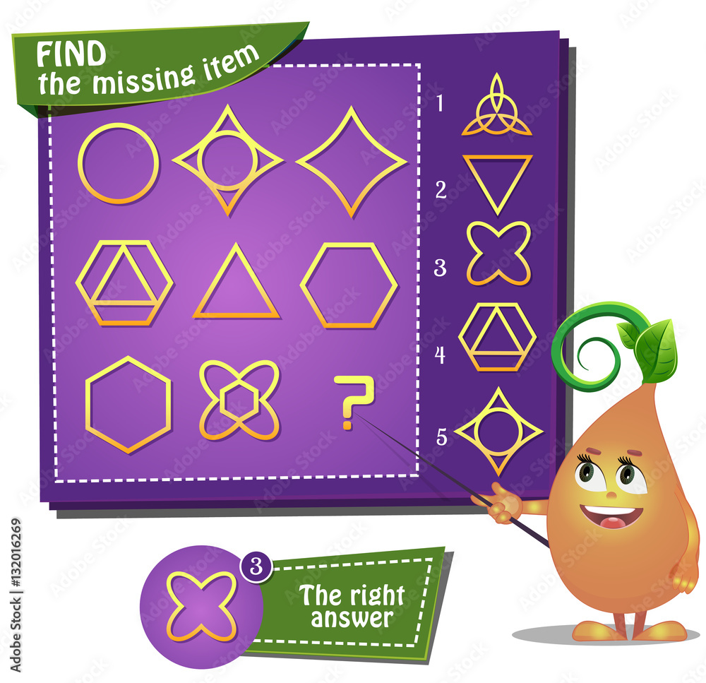 find the missing part 2 Stock Vector | Adobe Stock